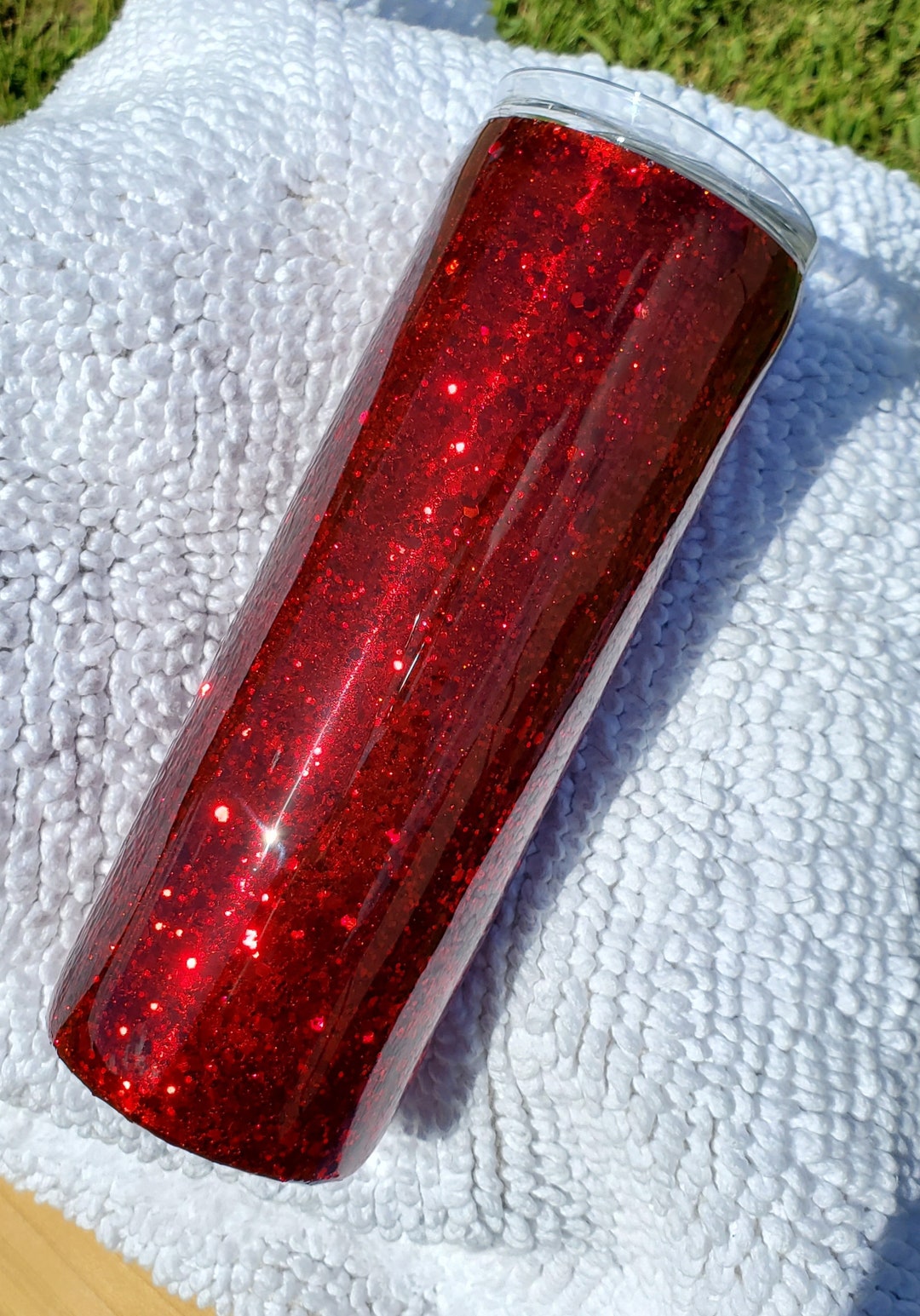 Ruby Red Personalized Tumbler With Lid and Straw | Skinny Tumblers ...