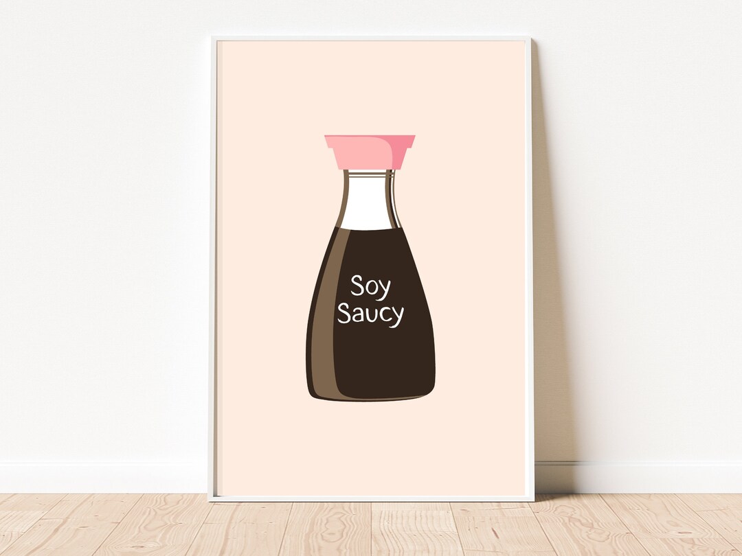 Soy Sauce Kitchen Print | Cute Saucy Art Print | Japanese Condiment ...