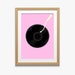 Pink Record Art Print Vinyl Retro Record Player Gallery Wall - Etsy