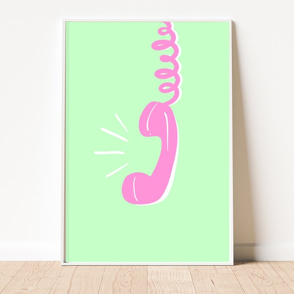 Telephone Print - Etsy