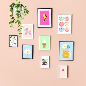 Gallery Wall in a Box Gallery Wall Set Colourful Mix & Match Wall Art ...