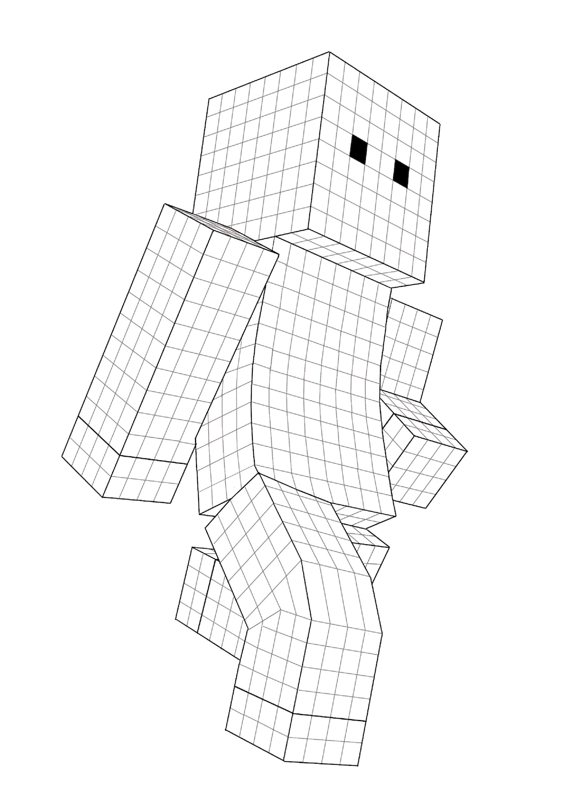 Coloring Page- Minecraft Coloring Page- Printable Minecraft Skin ...