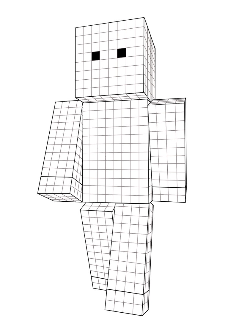 Coloring Page- Minecraft Coloring Page- Printable Minecraft Skin ...
