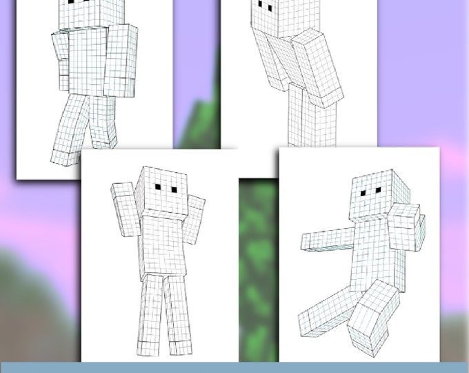 Coloring Page Minecraft Coloring Page Printable Minecraft Skin Digital ...