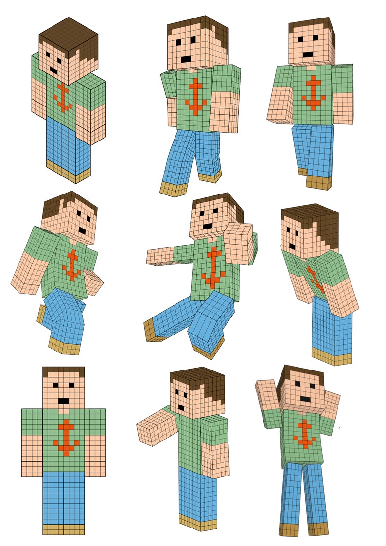 Coloring Page- Minecraft Coloring Page- Printable Minecraft Skin With ...