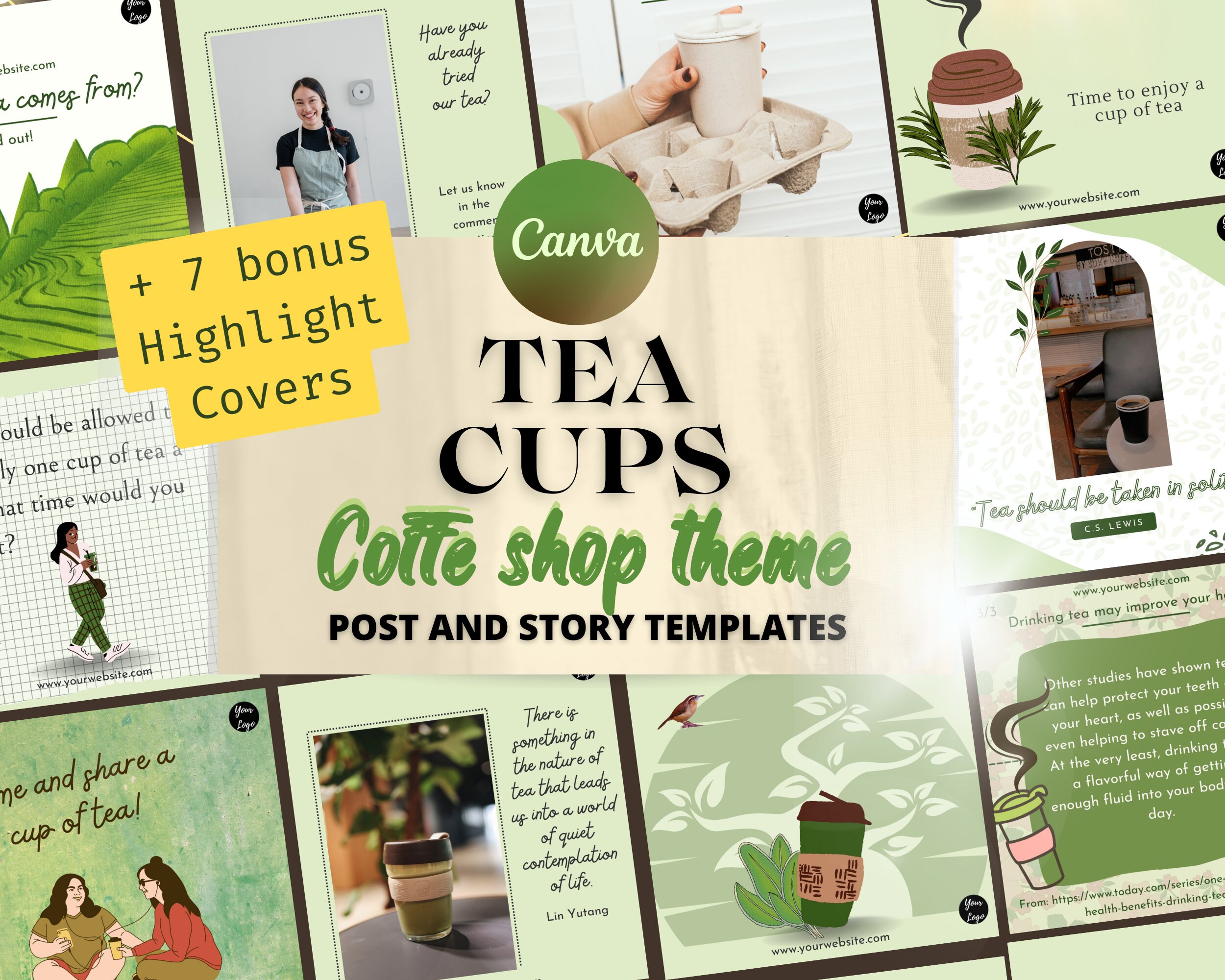 Barista Takeaway Social Media Canva Templates: 80+ Editable Instagram ...