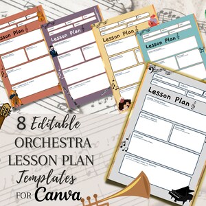 Music Class Lesson Plan Templates | Editable on Canva and Printable ...