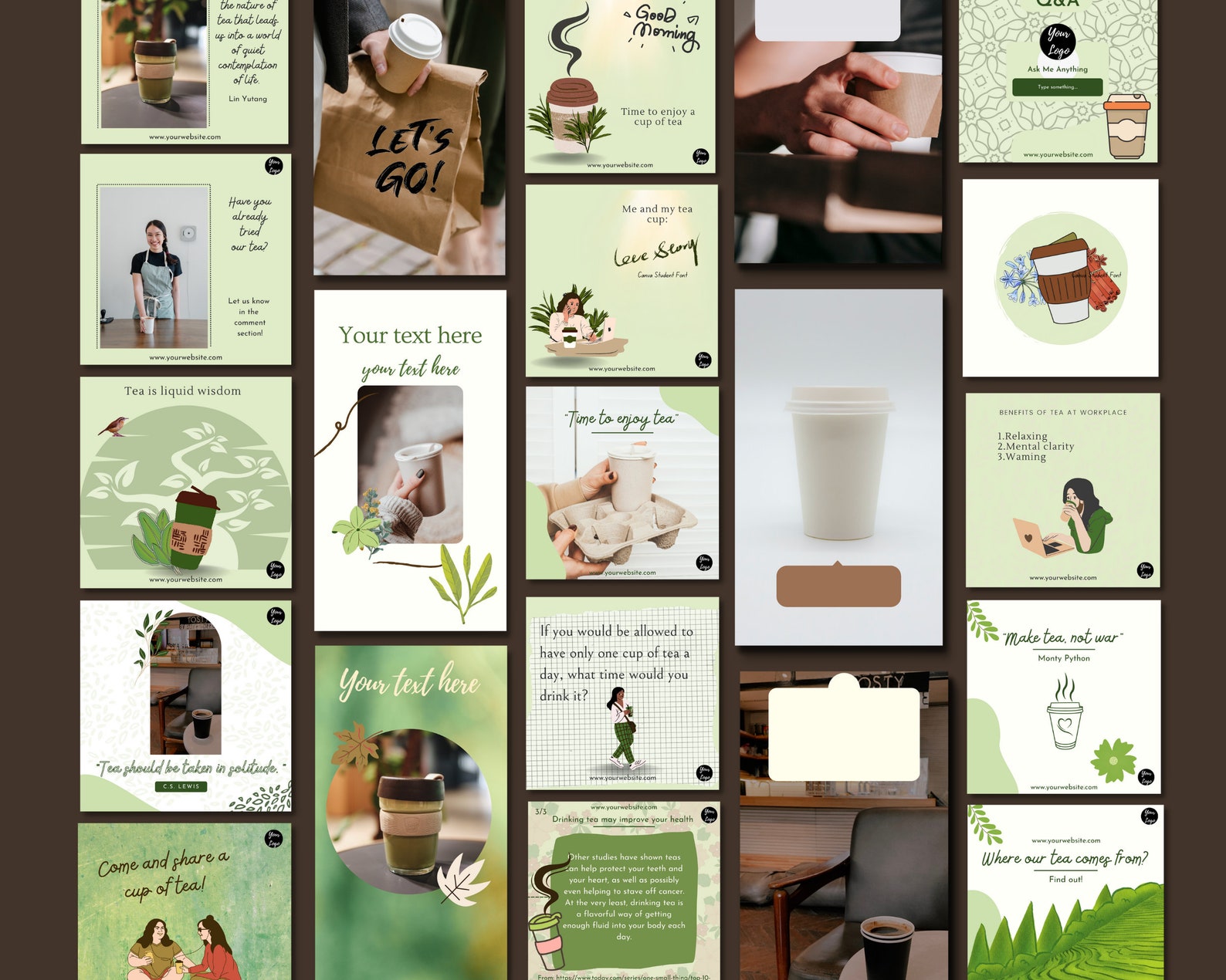 Barista Takeaway Social Media Canva Templates: 80+ Editable Instagram ...