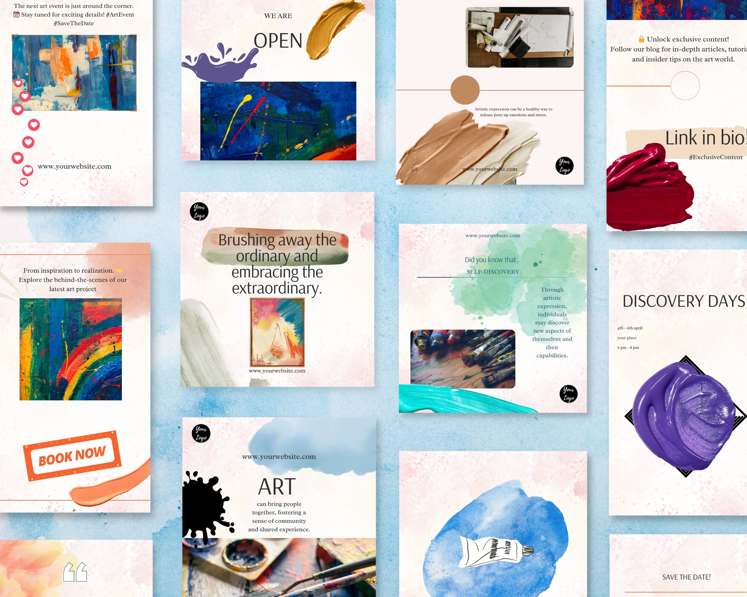 Artistic Canva Templates. 64 Editable Templates for an Eclectic Social ...