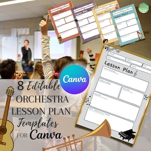 Music Class Lesson Plan Templates | Editable on Canva and Printable ...