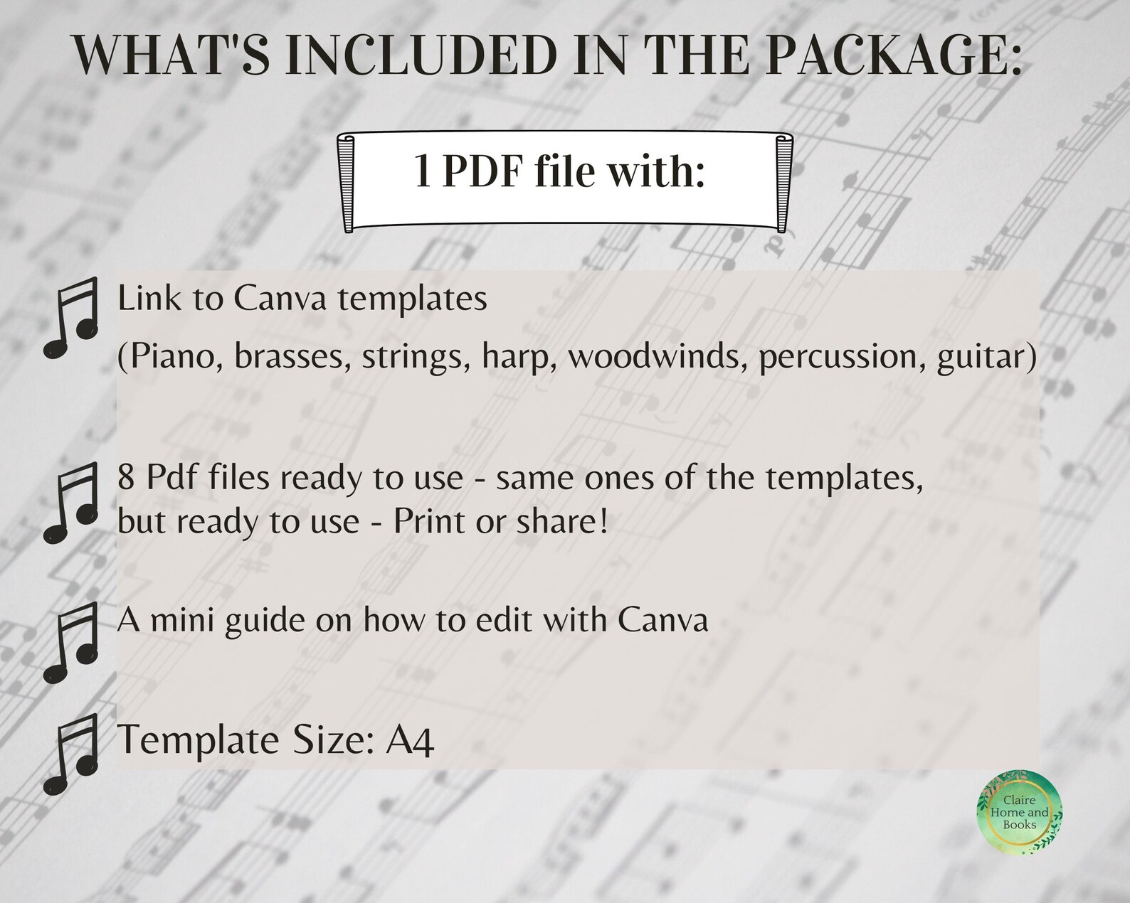 Music Class Lesson Plan Templates | Editable on Canva and Printable ...