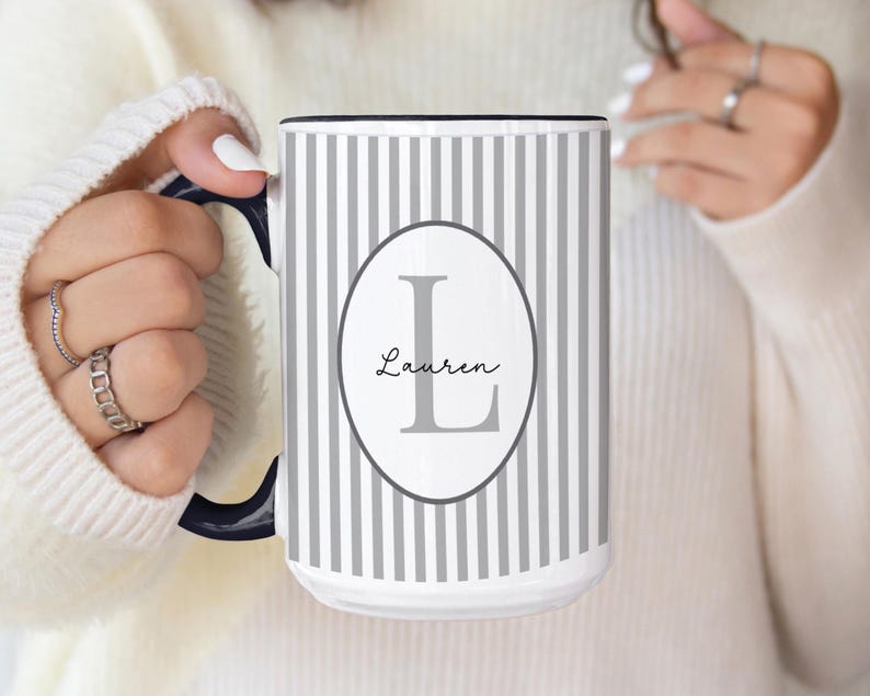 Monogram Initial Name Mug, Customized Name Mug, Personalized Coffee Mug ...