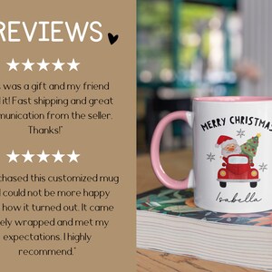 Custom Santa Mug, Personalized Holiday Mug, Santa Mug for Kids, Hot ...