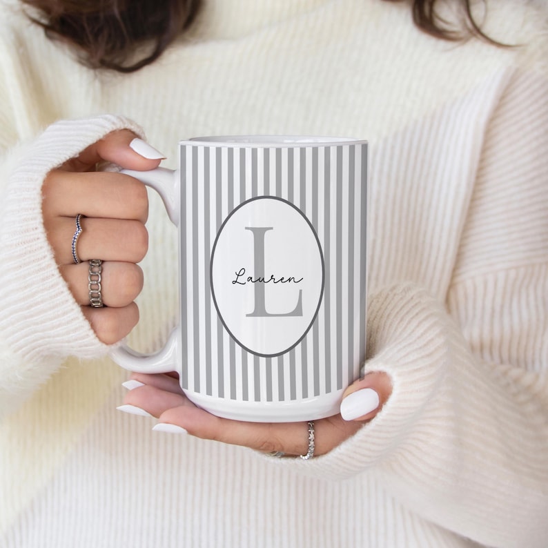 Monogram Initial Name Mug, Customized Name Mug, Personalized Coffee Mug ...