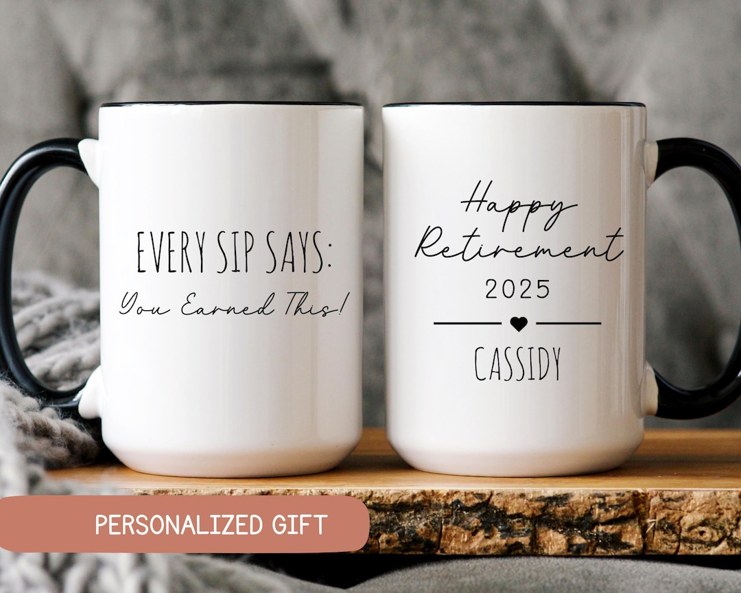 Personalized Retirement Coffee Mug, Happy Retirement Cup,custom ...