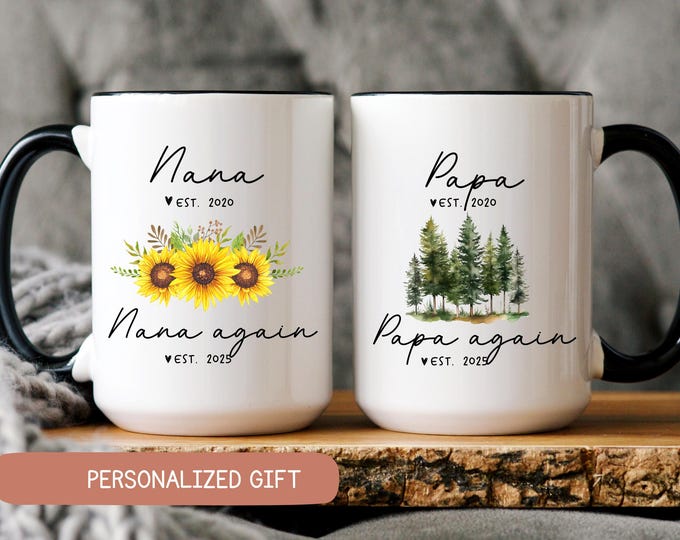 Second Pregnancy Announcement Nana Papa Pregnancy Announcement Nana ...