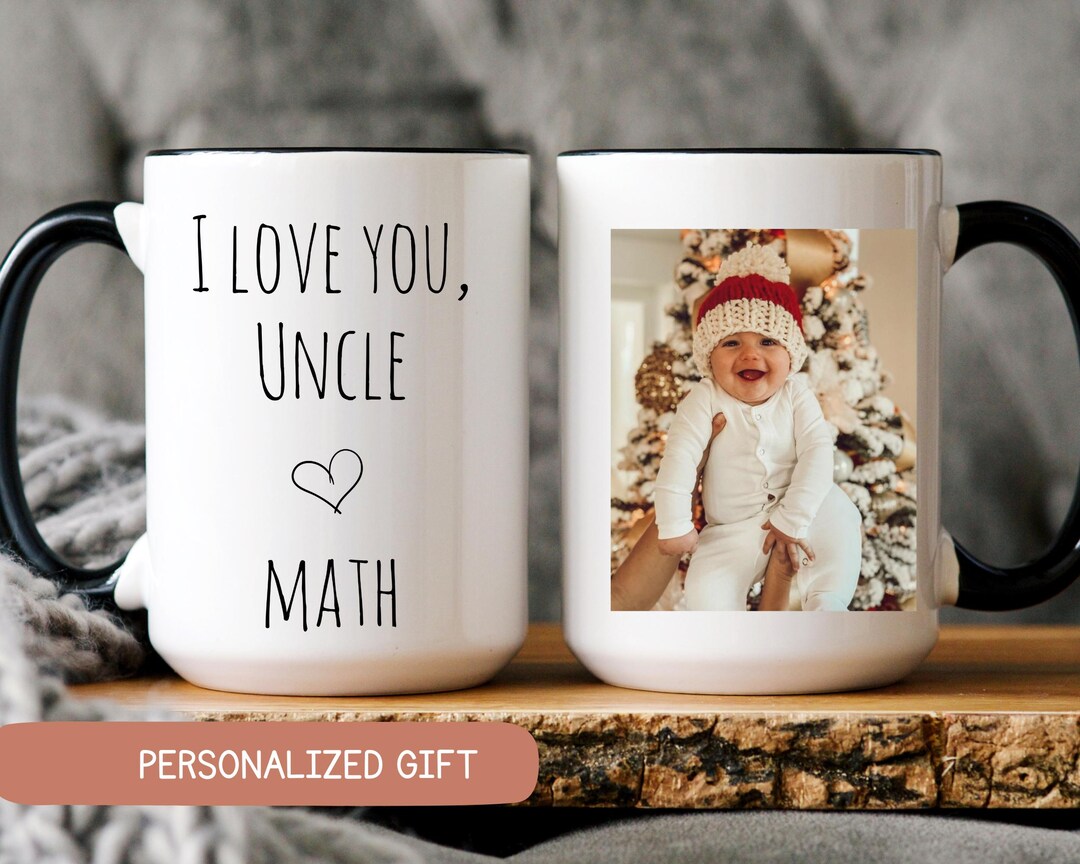 First Time Uncle Photo Mug, New Uncle Gift From Baby, I Love You Uncle ...