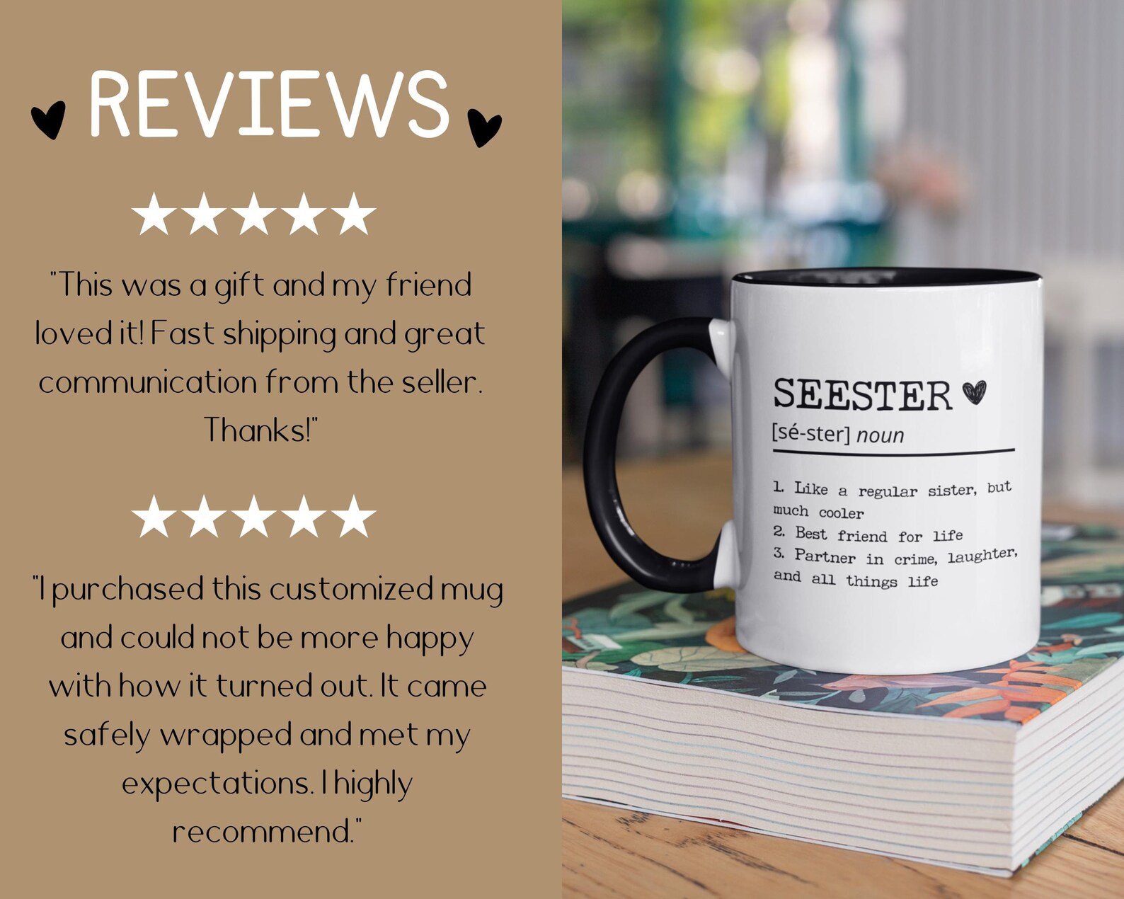 Custom Seester Definition Mug, Gift for Sister Coffee Mug, Sister to ...