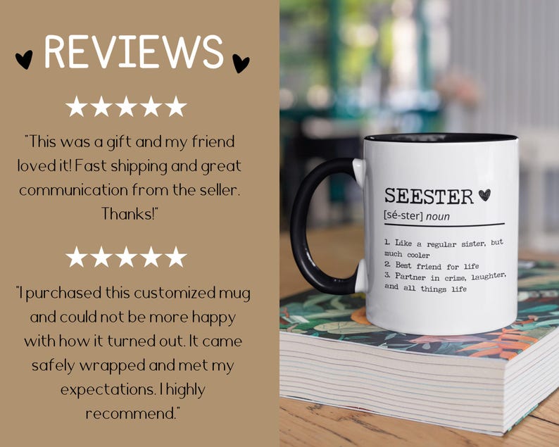 Custom Seester Definition Mug, Gift for Sister Coffee Mug, Sister to ...