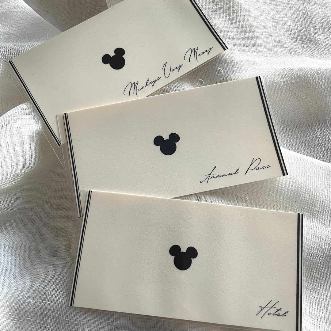 Disney/minimal Mickey Cash Envelopes/hole Punch Option for A6 - Etsy