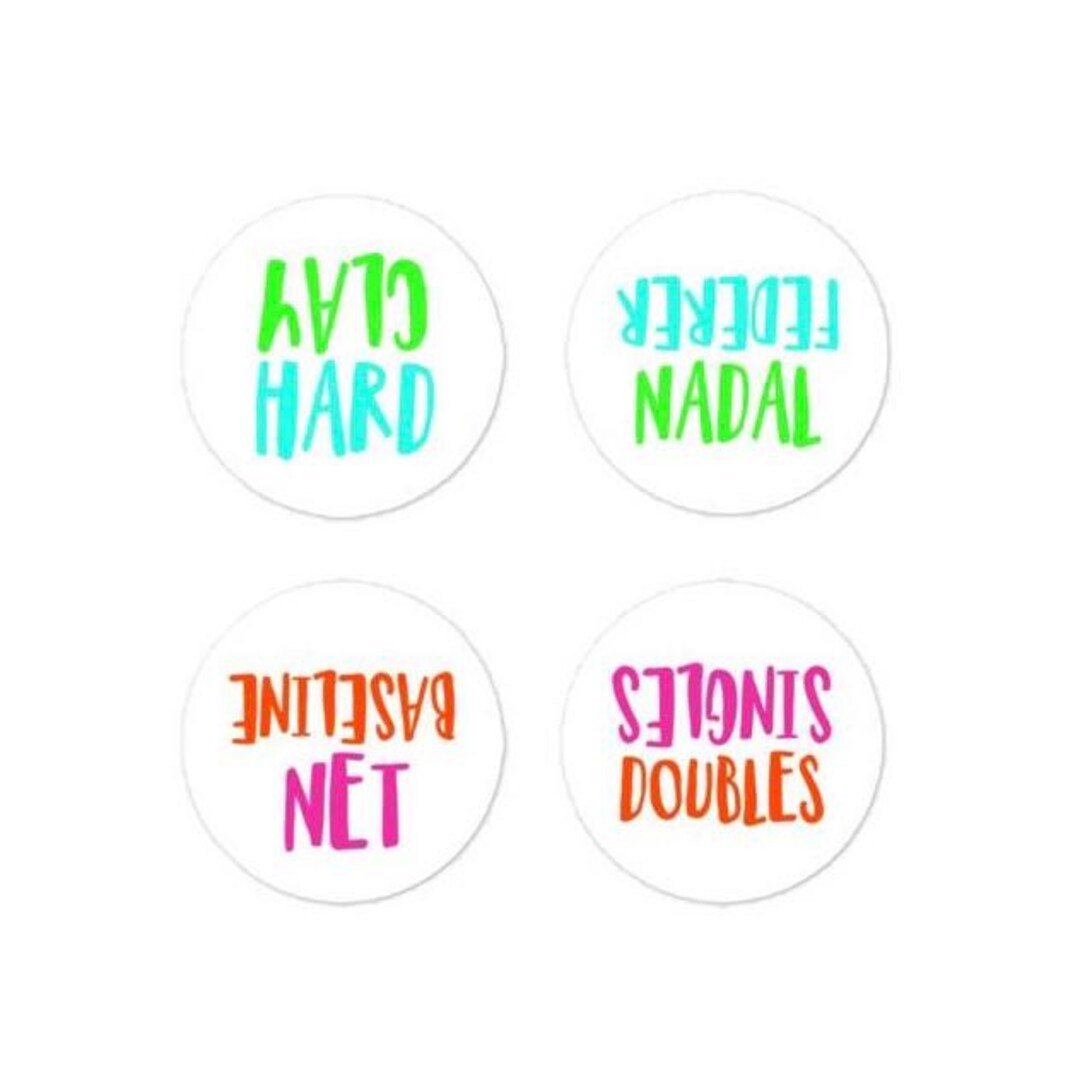 Tennis Spin Stickers, Tennis Spin Sticker Pack, Tennis Racket Sticker ...