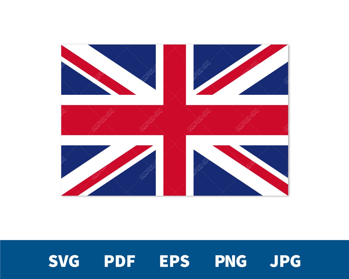 Flag of UK United Kingdom | Svg - Pdf - Eps - Png - Jpg - Etsy UK