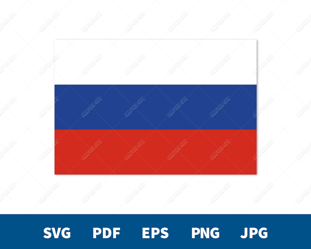 Flag of Russia | Svg - Pdf - Eps - Png - Jpg - Etsy