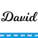 David - Calligraphy Name Shape Vector File for Cutting or Printing ...