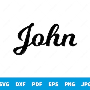 John - Calligraphy Name Shape Vector File for Cutting or Printing - Svg ...