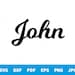 John - Calligraphy Name Shape Vector File for Cutting or Printing - Svg ...