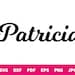 Patricia - Calligraphy Name Shape Vector File for Cutting or Printing ...