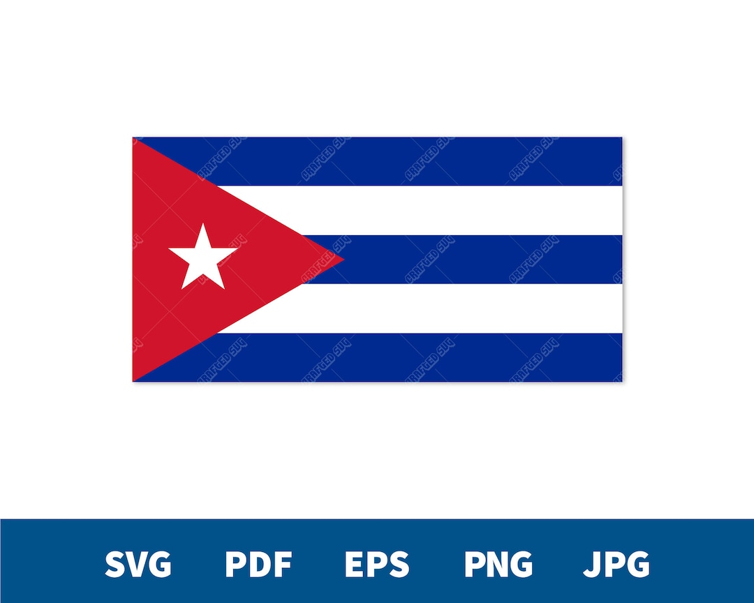 Flag of Cuba | Svg - Pdf - Eps - Png - Jpg - Etsy
