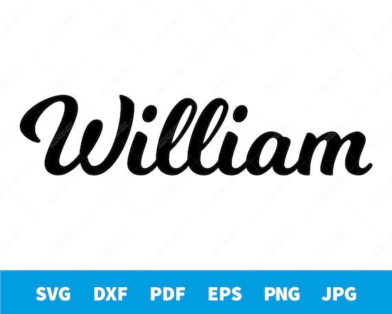 William Archivo vectorial de forma de nombre de caligrafía - Etsy México