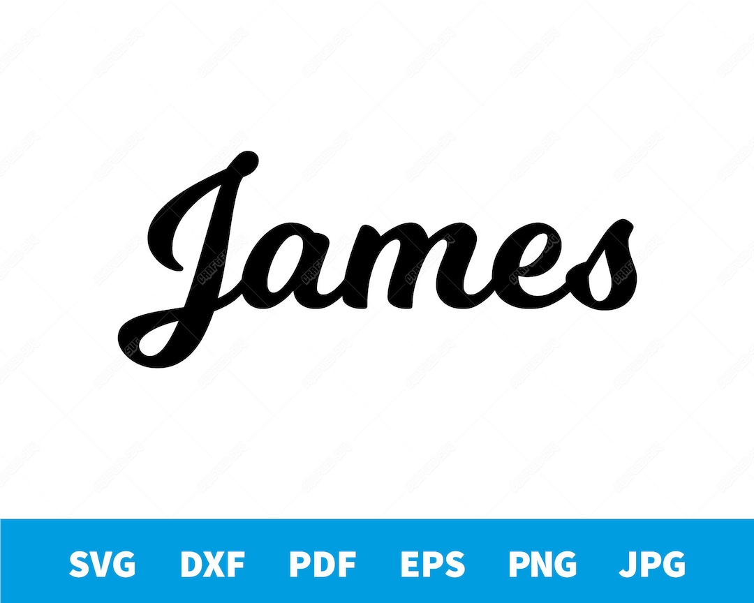 James - Calligraphy Name Shape Vector File for Cutting or Printing ...