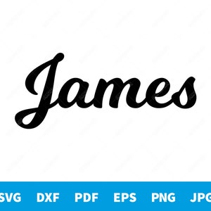James - Calligraphy Name Shape Vector File for Cutting or Printing ...