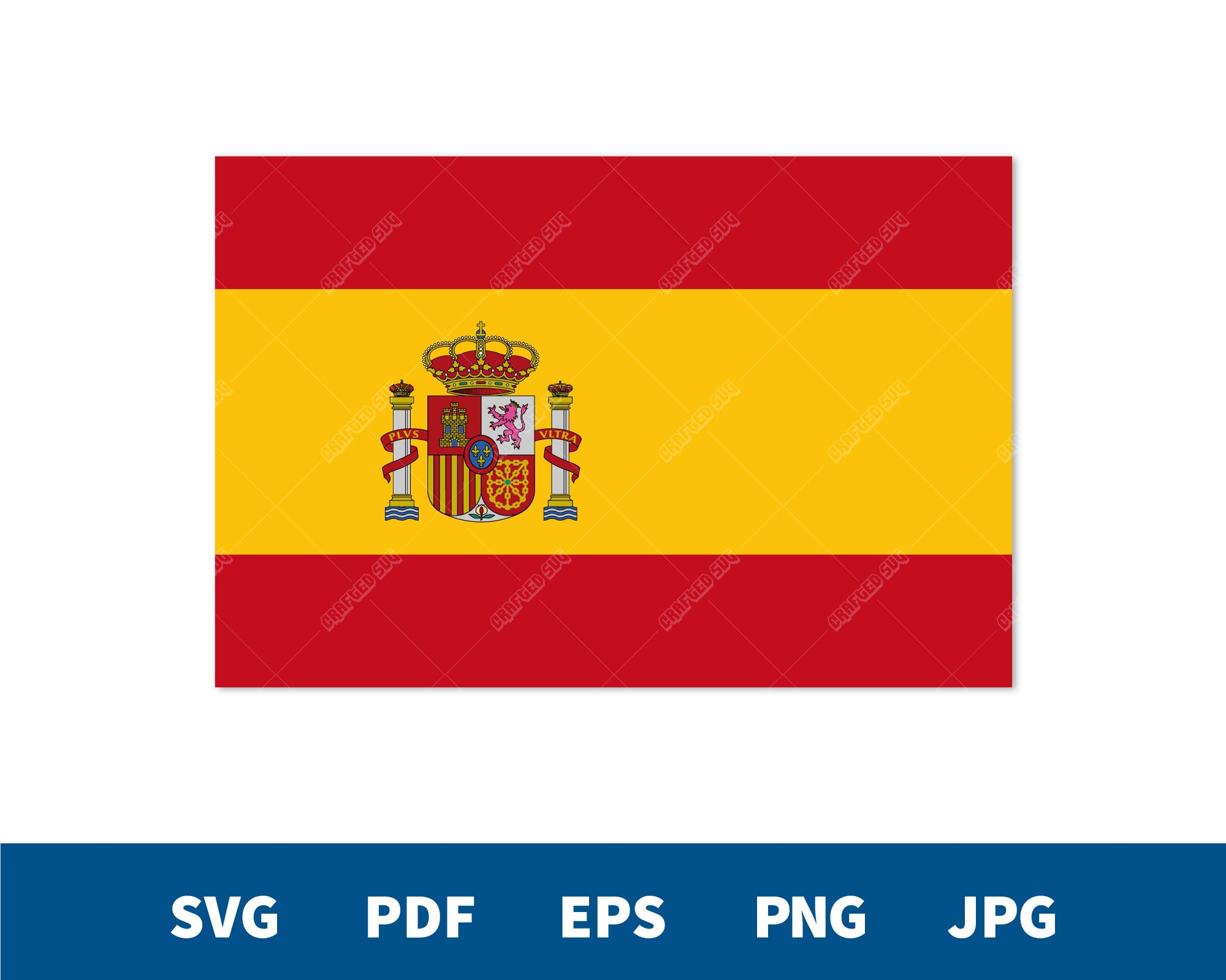 Flag of Spain | Svg - Pdf - Eps - Png - Jpg - Etsy