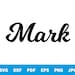 Mark Calligraphy Name Shape Vector File for Cutting or Printing Svg ...