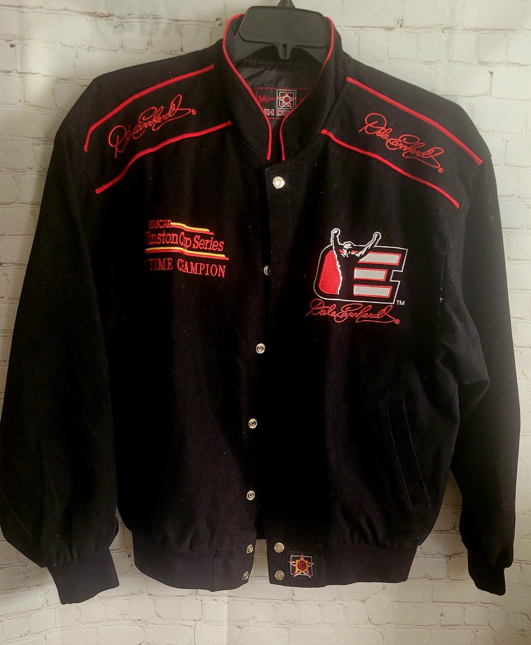 Pre-owned Vintage Dale Earnhardt Sr Jacket Size L Large Black JH Design ...