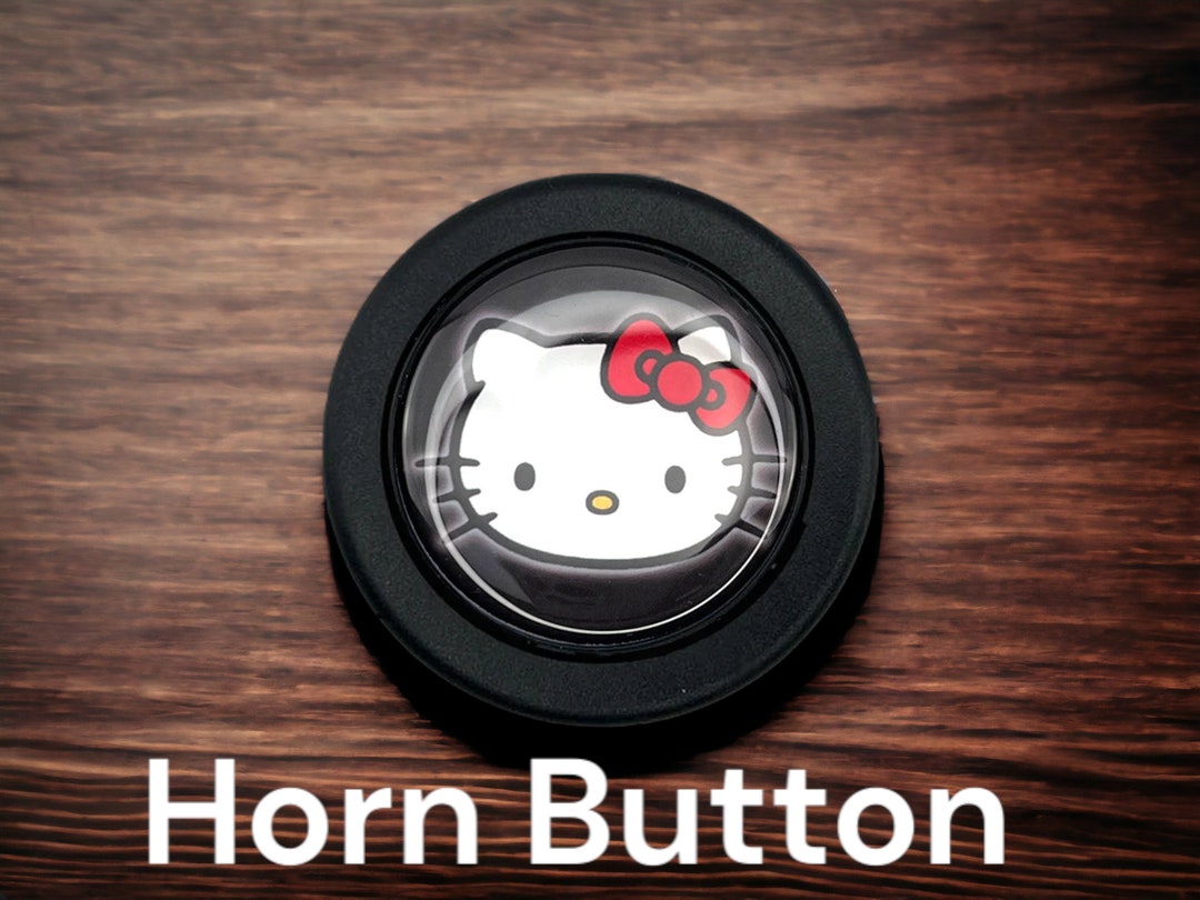 Black Kitty Cat Horn Button JDM Horn Push Button for Aftermarket ...