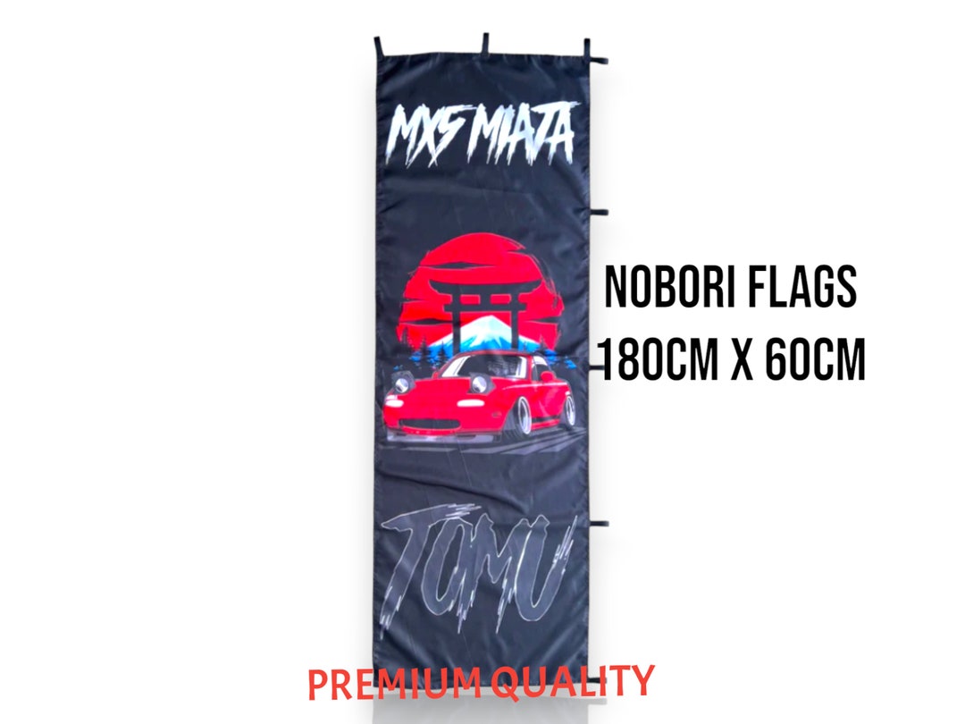 MX5 MIATA TOMU JDM Nobori Flag High Premium Quality - Etsy