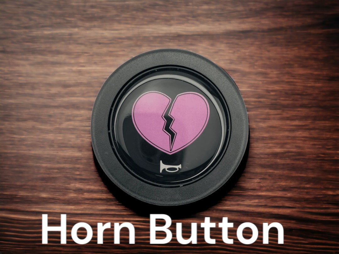 Broken Heart Love JDM Horn Push Button for Aftermarket Steering Wheel ...