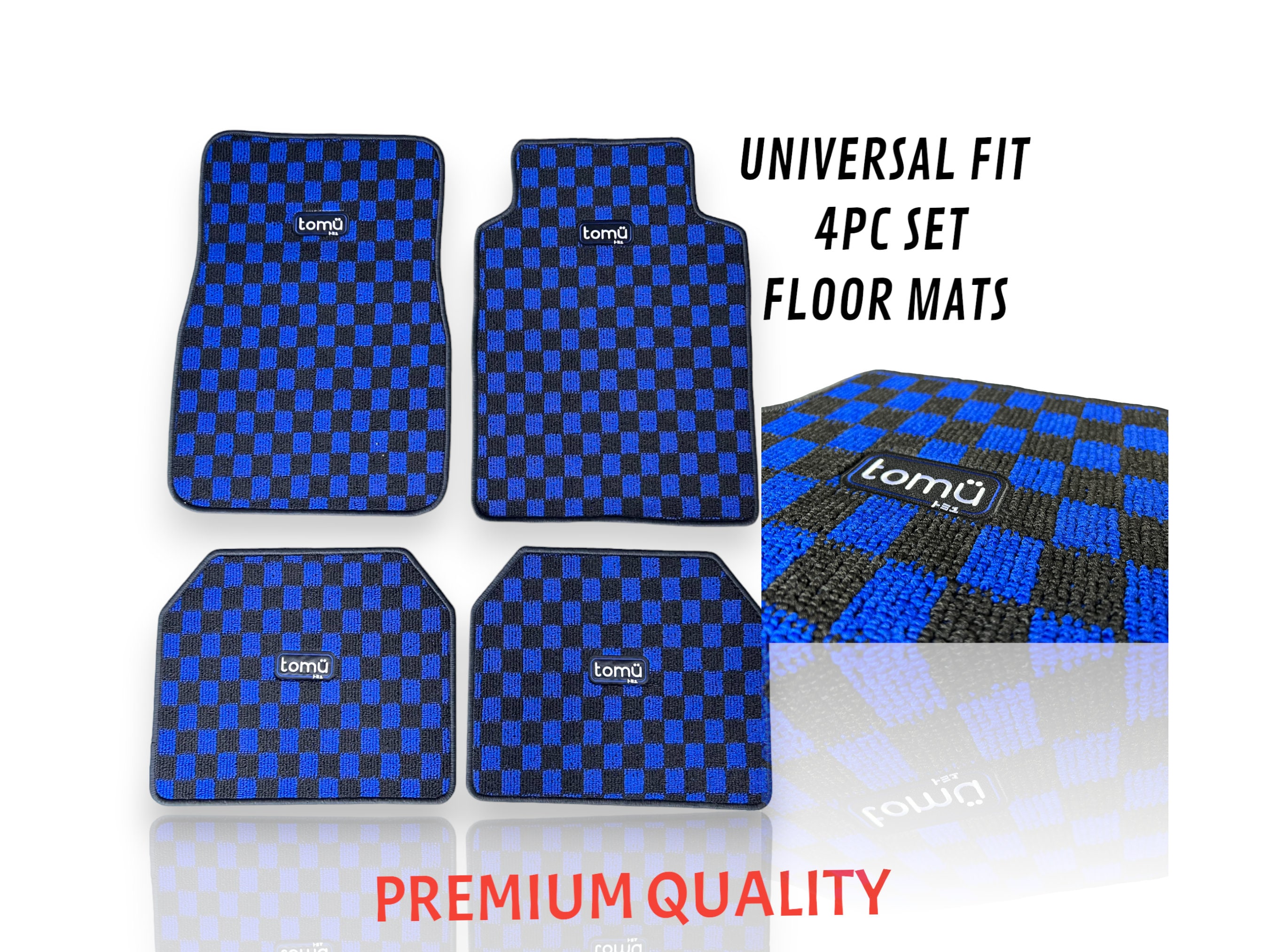 JDM Akashi Tomu Checkered Floor Mats BLUE - Etsy
