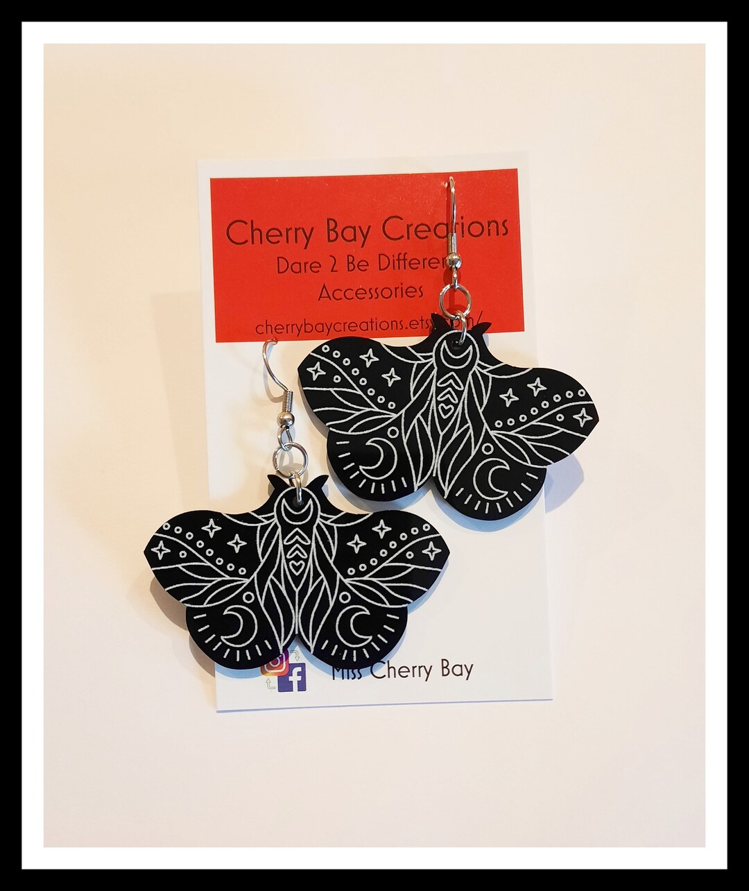 Gothic-emo-spooky-creepy-quirky-unique-gifts for Her or Him-black Moth ...