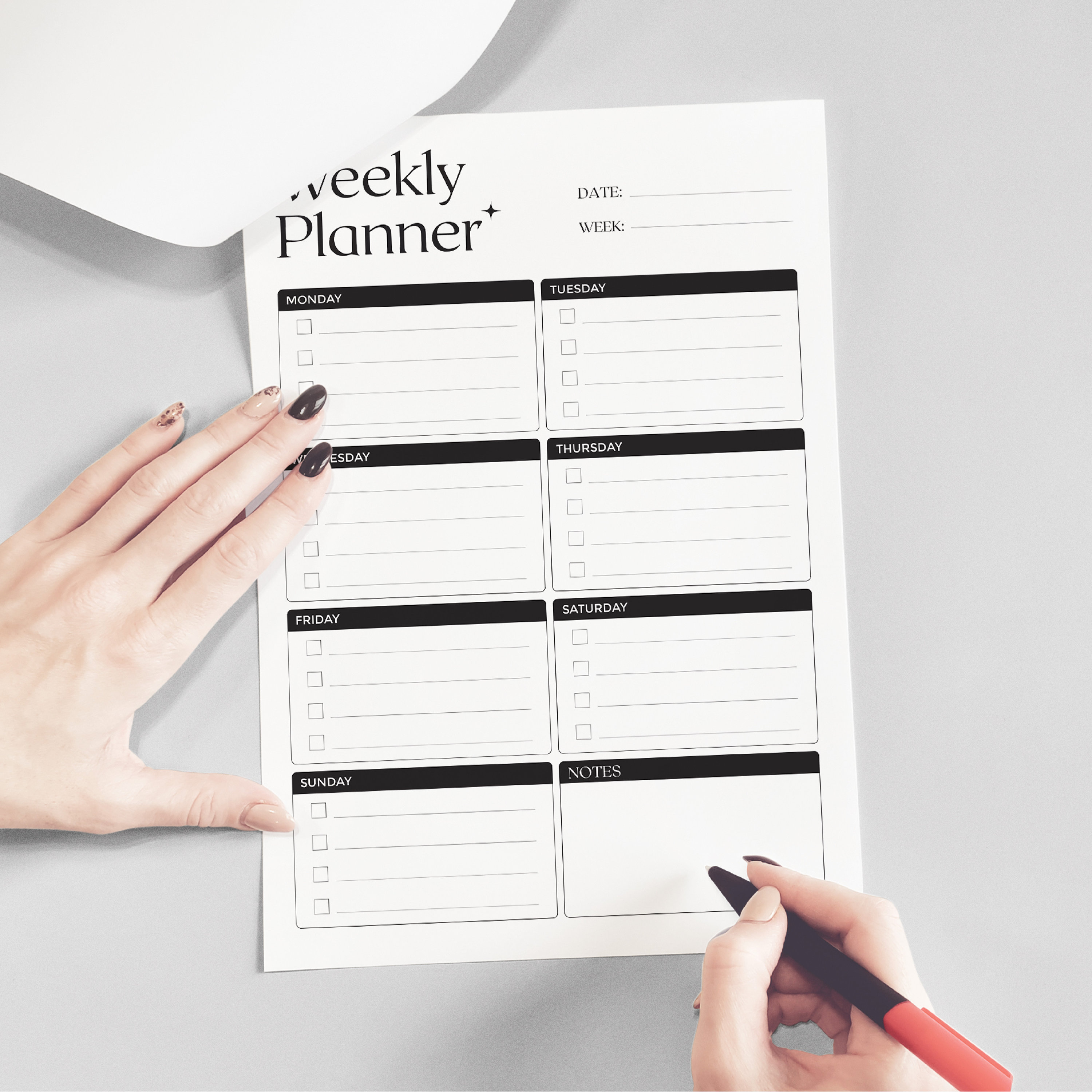 Weekly Planner Printable Goal Tracker Weekly Fitness - Etsy