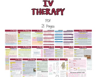 Fluid Solution Bags for IV Therapy Study Guide - Etsy