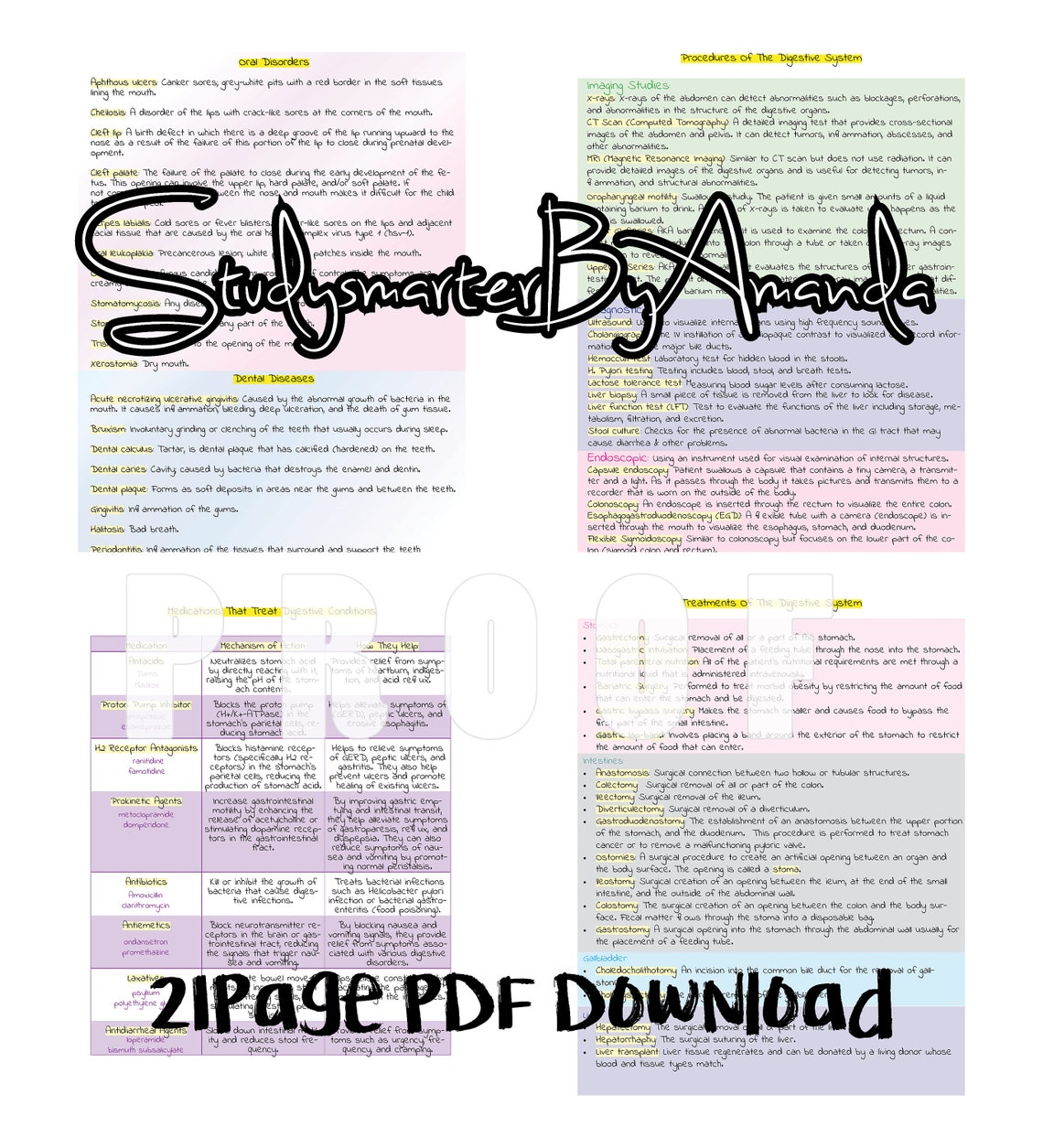 Digestive System Medical Terminology - Etsy