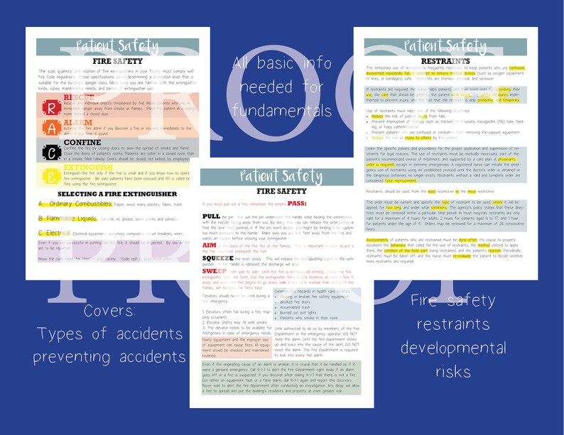 Patient Safety Nursing Notes - Etsy