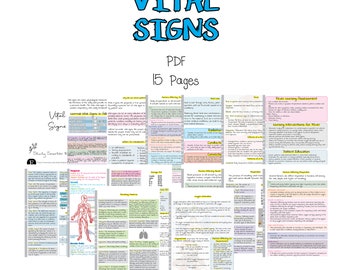 Vital Signs Notes, Nursing Student, Registered Nurse, RN, Nursing, PDF ...