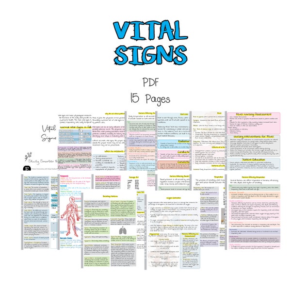 Vital Signs Template - Etsy