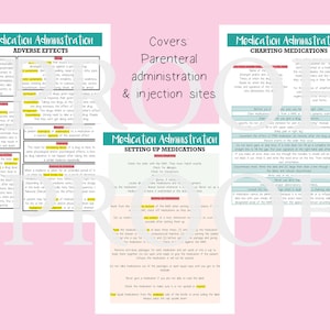 Medication Administration Nursing Notes - Etsy